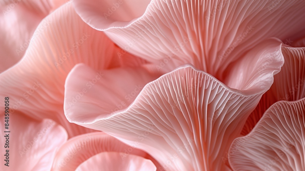 Abstract coral mushroom waves background. Gentle illustration. Elegant ...