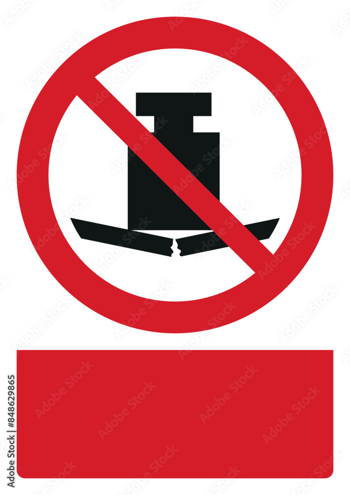 iso prohibition safety signs v2 no heavy load your custom message here ...