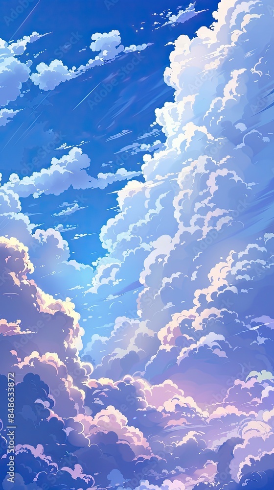 Cartoon Sky with Empty Clouds Background: Whimsical and Playful Design ...