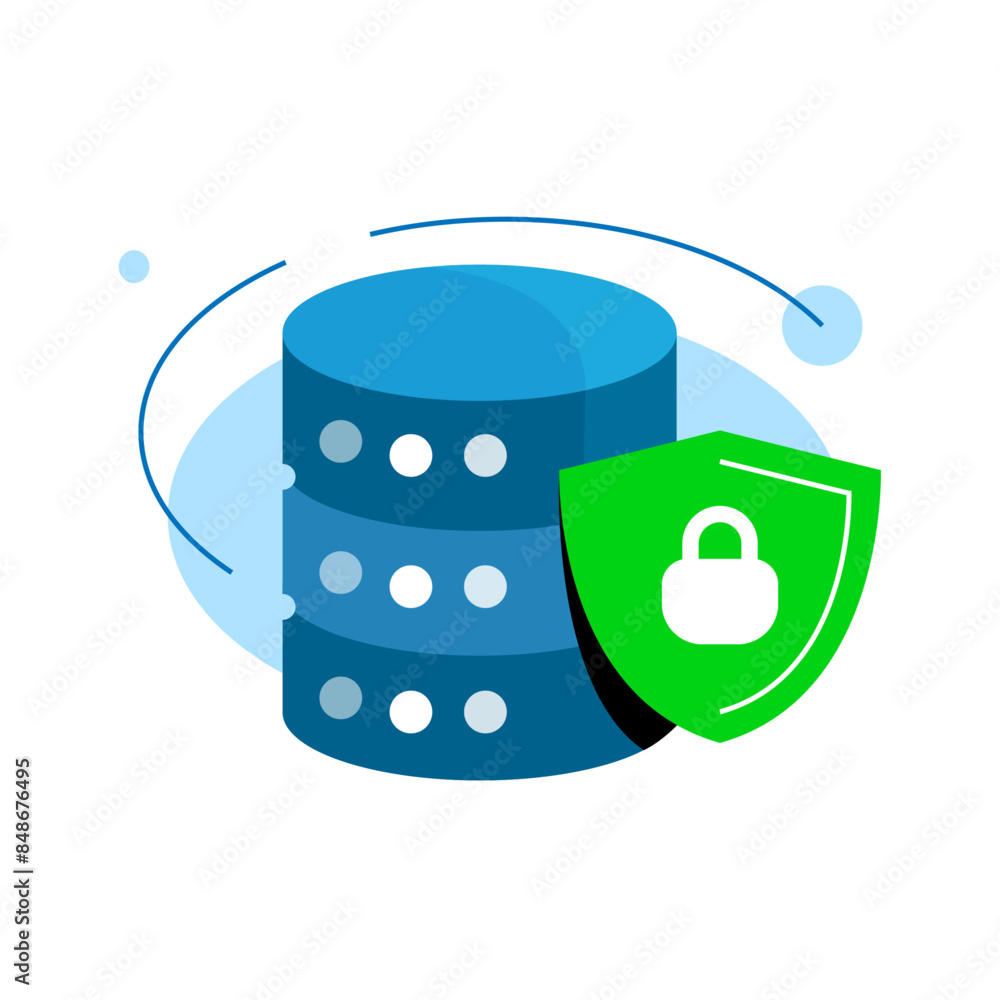 data protection concept illustration flat design. simple modern graphic ...