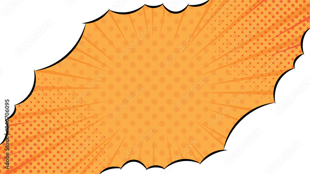 abstract orange comic background with cloud Stock Vector | Adobe Stock