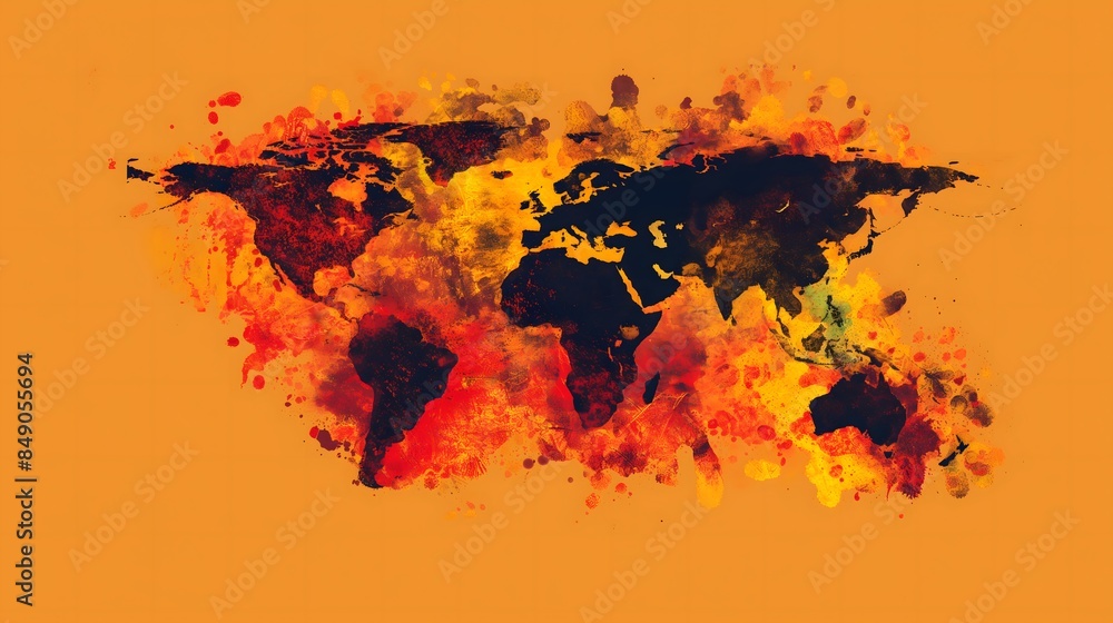 1. An image portraying a global map with regions experiencing inflation ...
