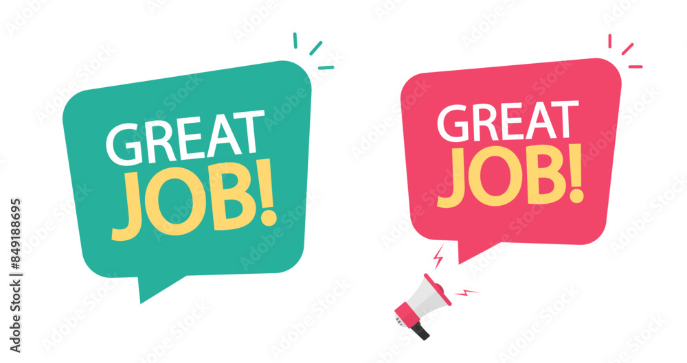 Great job icon vector graphic illustration set flat cartoon image ...