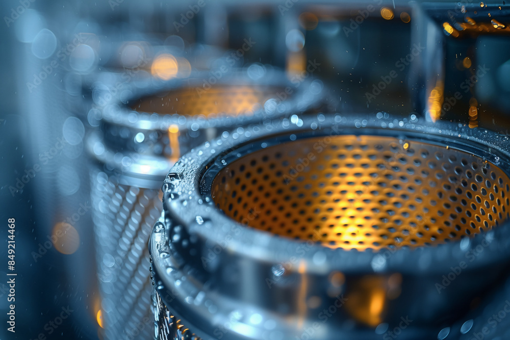 Detailed view of a high-efficiency dust filter, showcasing its ...