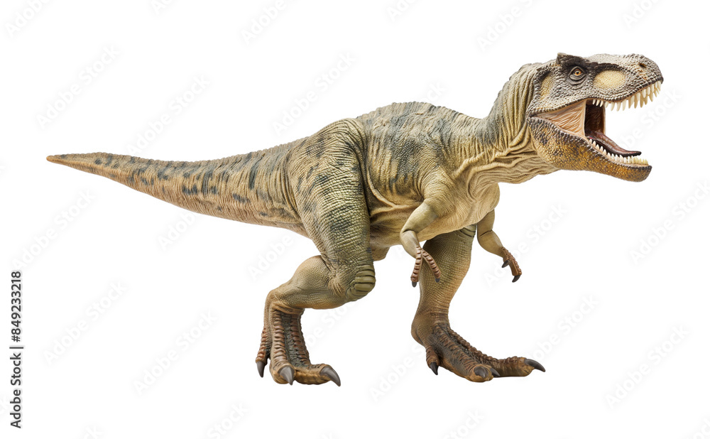 A realistic tyrannosaurus rex dinosaur on a transparent, png, or white ...