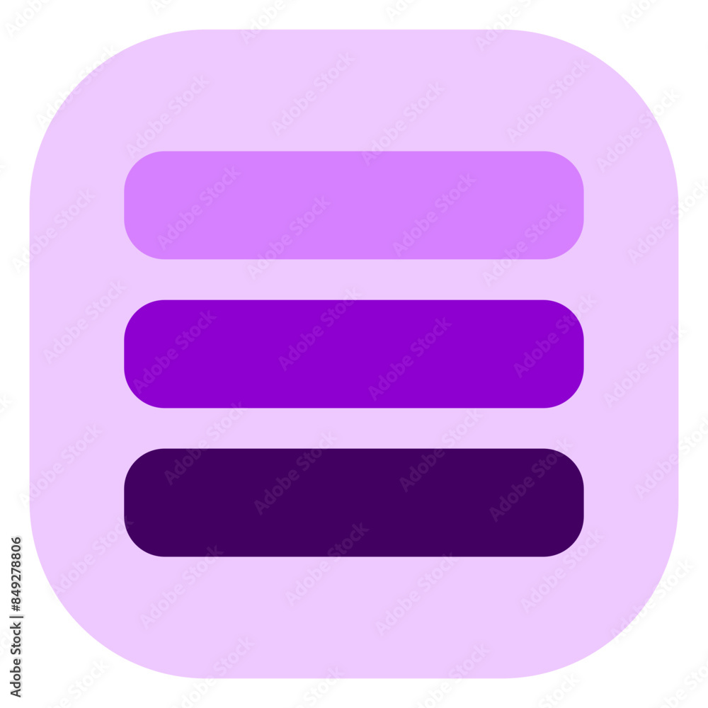 Editable vector row, list, menu icon. Part of a big icon set family ...