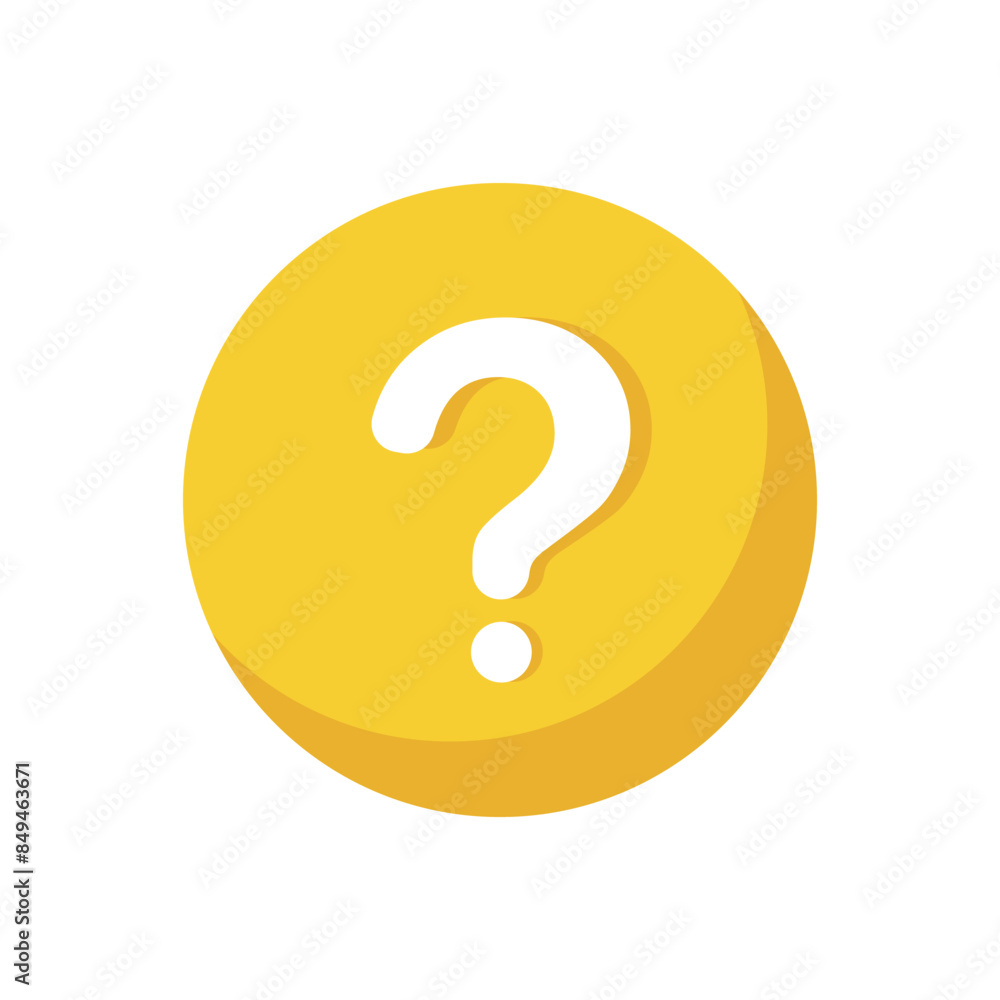 question mark icon yellow Stock Vector | Adobe Stock