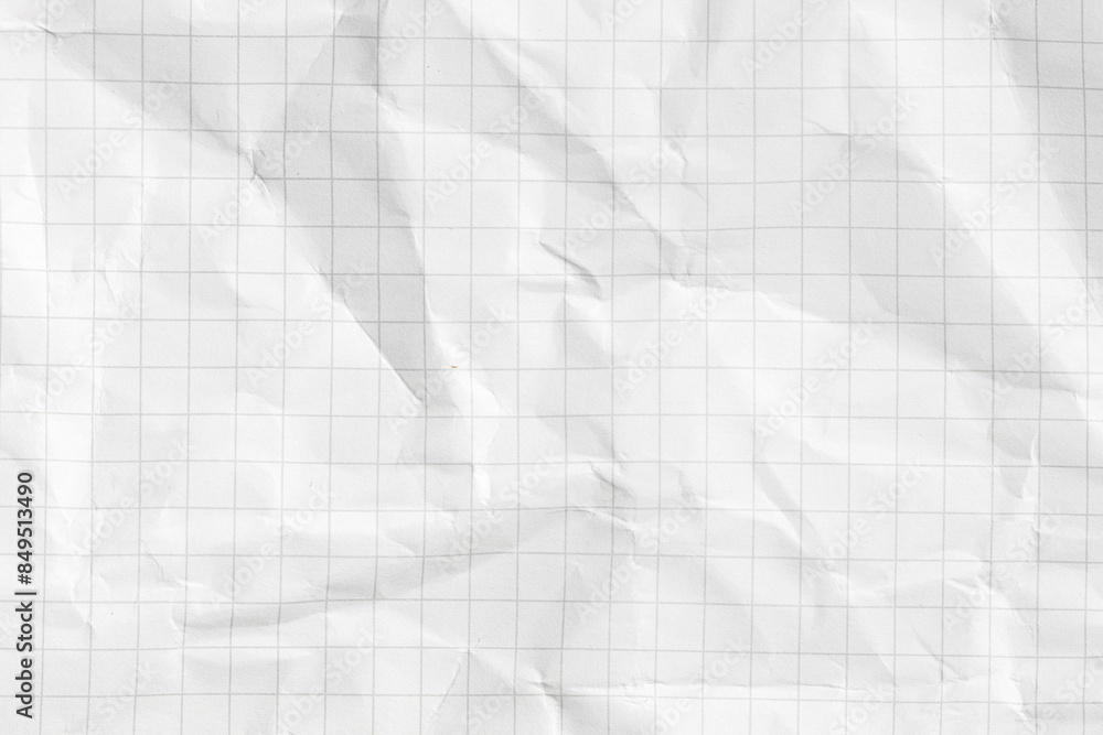 Crumpled graph paper background. Full frame template mock up Stock ...