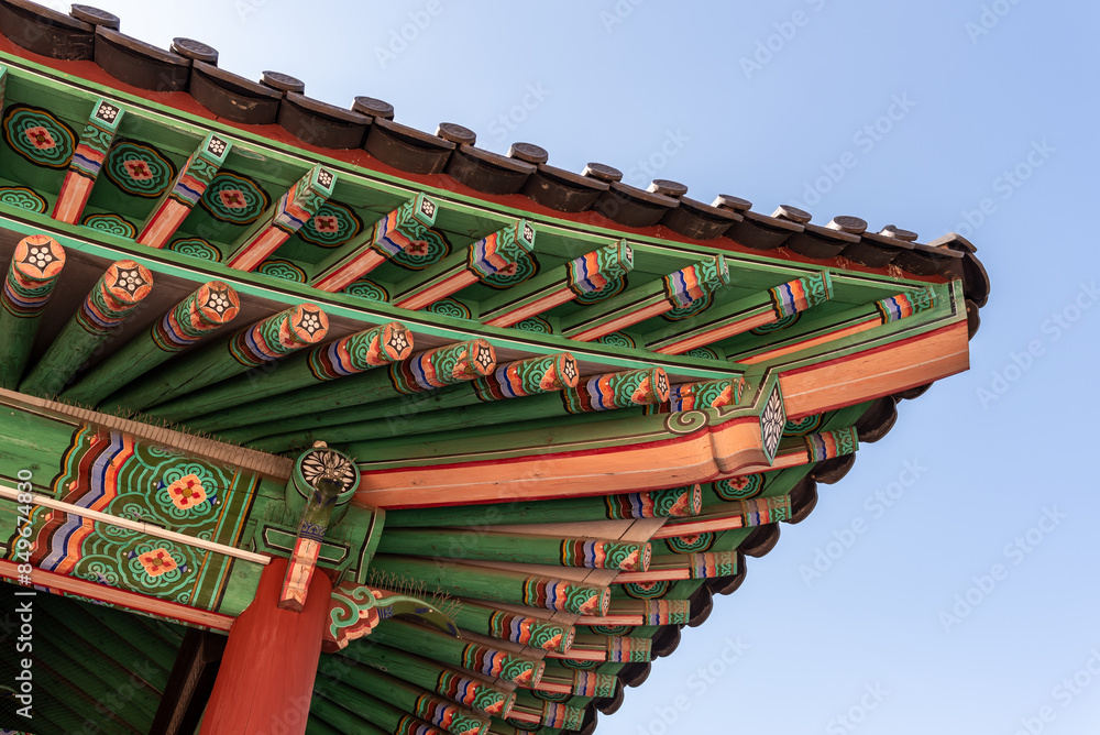 Korean architecture roof details at royal palace of Joseon dynasty in ...