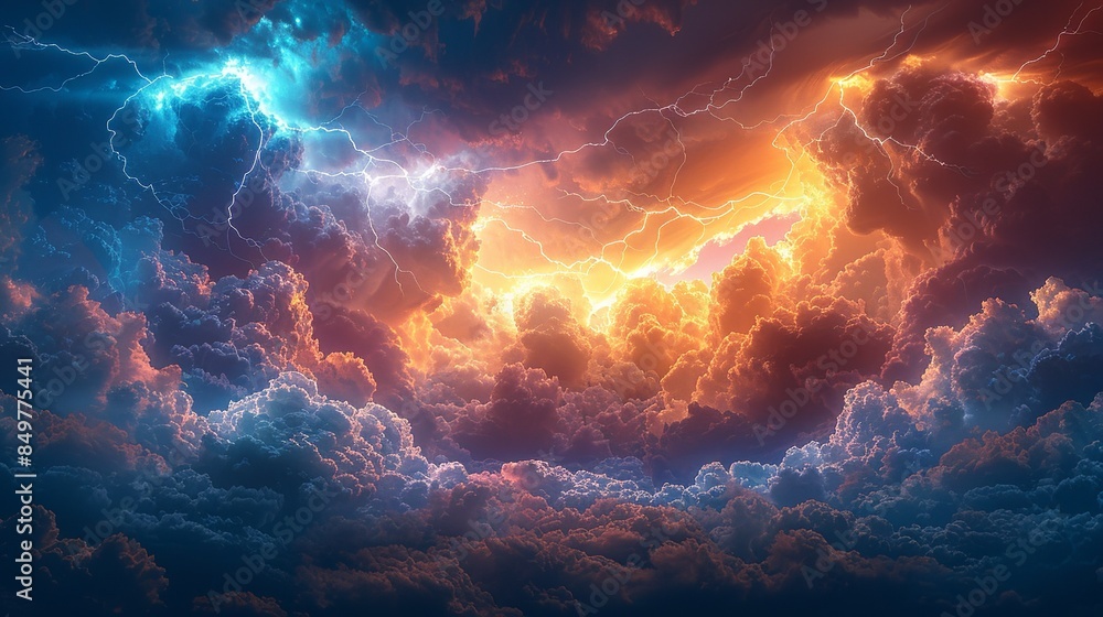 A captivating scene of a stormy sky with dense, angry clouds that seem ...