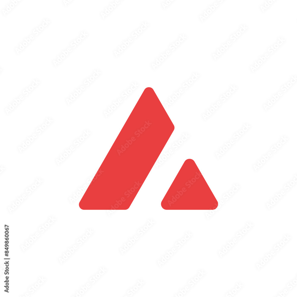 Avalanche coin symbol cryptocurrency token logo icon for editorial ...