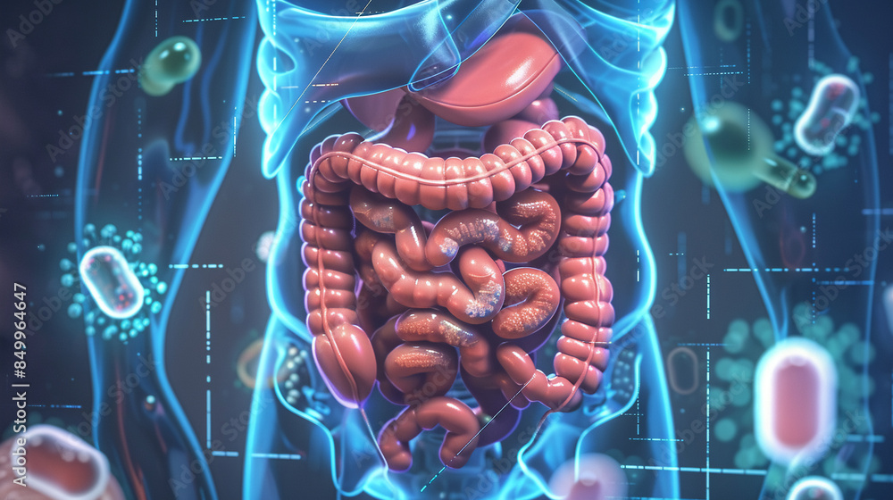 Illustrate the benefits of probiotics on the human digestive system in ...