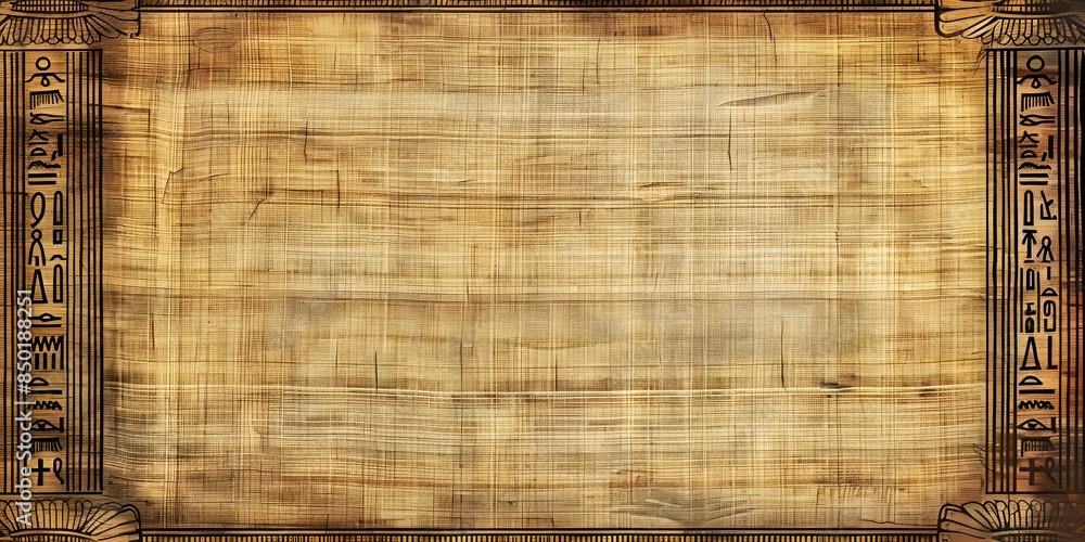 Vintage Egyptian papyrus background with delicate scrolls and ...