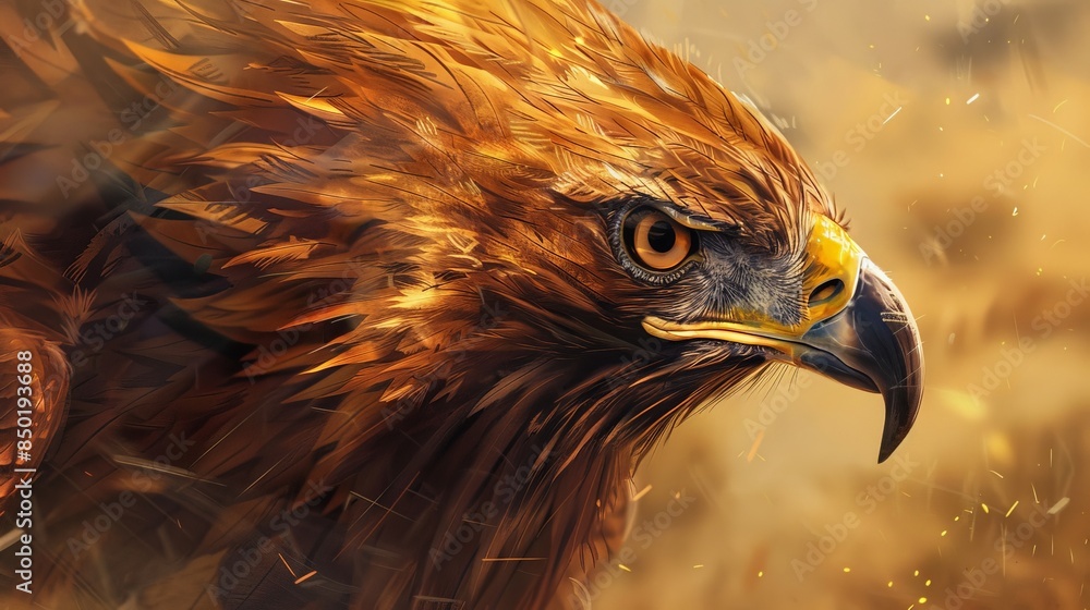 Behold the majestic golden eagle, a symbol of strength, courage, and ...