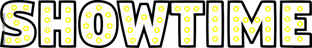 Show time lettering effect design Stock Vector | Adobe Stock