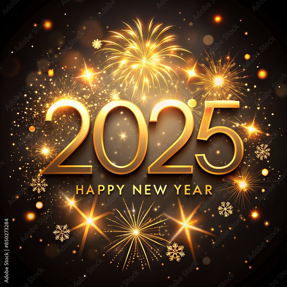 Happy New Year 2025 Stock Photo | Adobe Stock