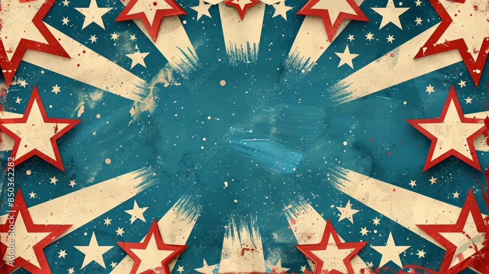 Vintage patriotic background with stars and stripes, perfect for 4th of ...
