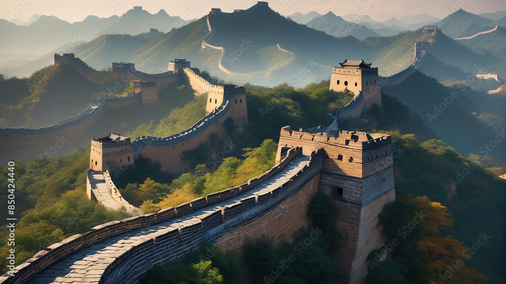 Enigmatic civilizations of ancient China, with the Great Wall and the ...