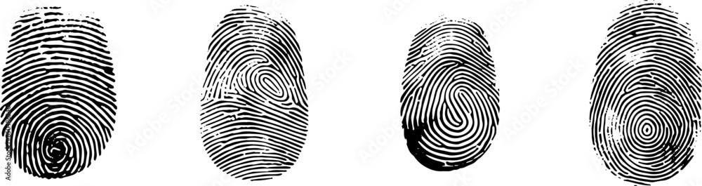 fingerprint collection Stock Vector | Adobe Stock