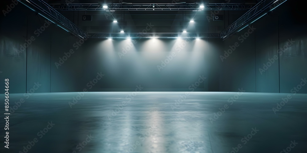 Virtual studio background with chroma key for TV screen. Concept ...