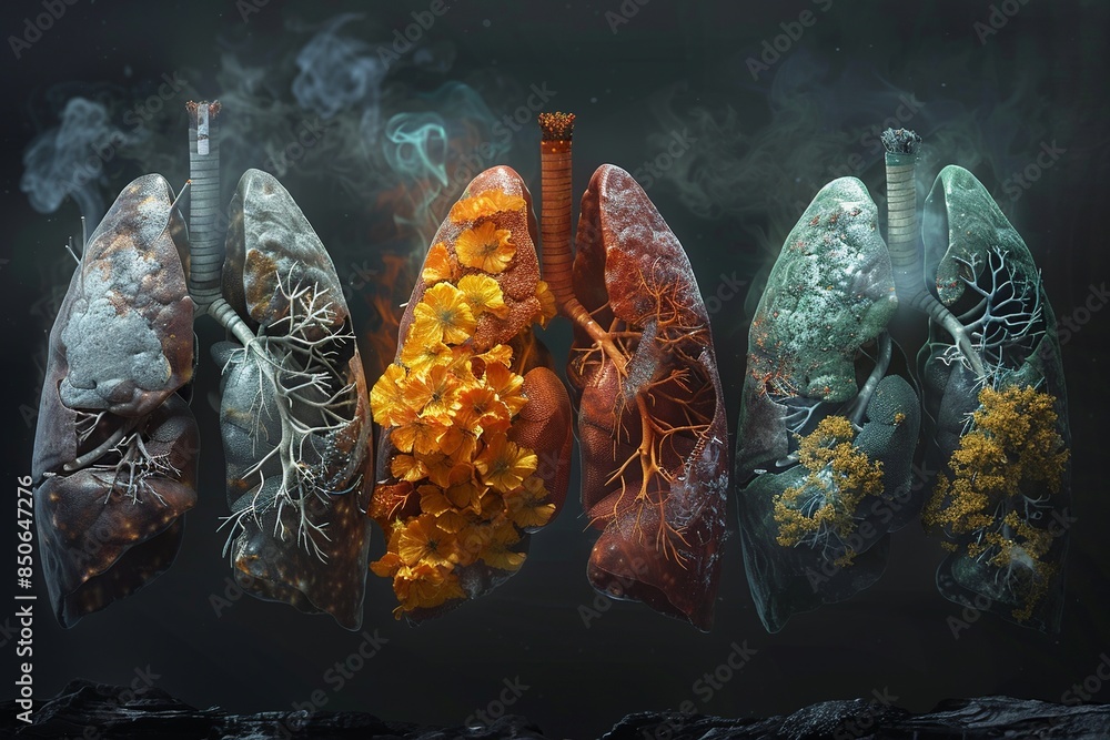 Explore the devastating effects of cigarette smoke on lung anatomy and ...