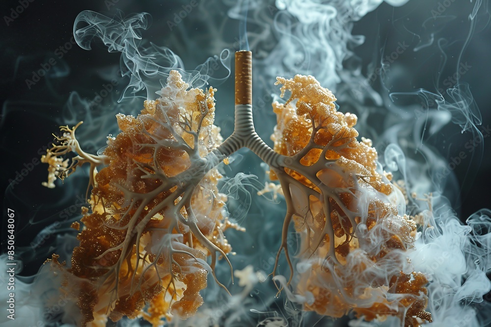Explore the devastating effects of cigarette smoke on lung anatomy and ...