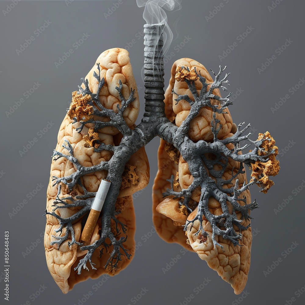 Explore the devastating effects of cigarette smoke on lung anatomy and ...
