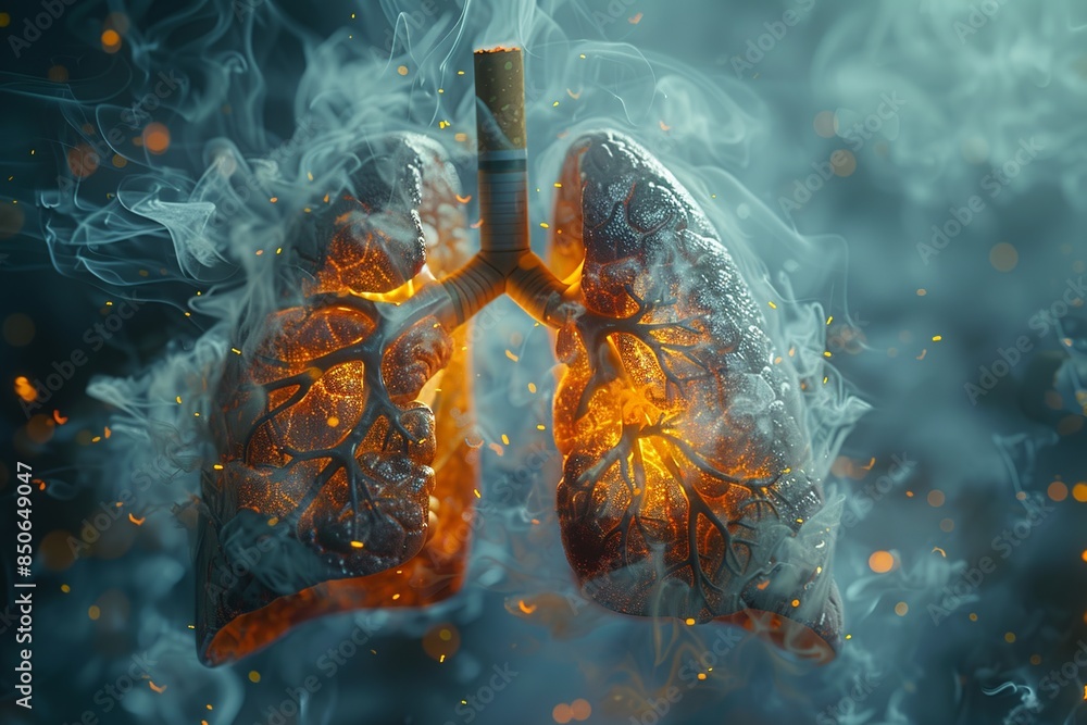 Explore the devastating effects of cigarette smoke on lung anatomy and ...