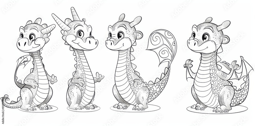 Fantasy drawing of dragons. Coloring pages of dragons. Fantasy ...