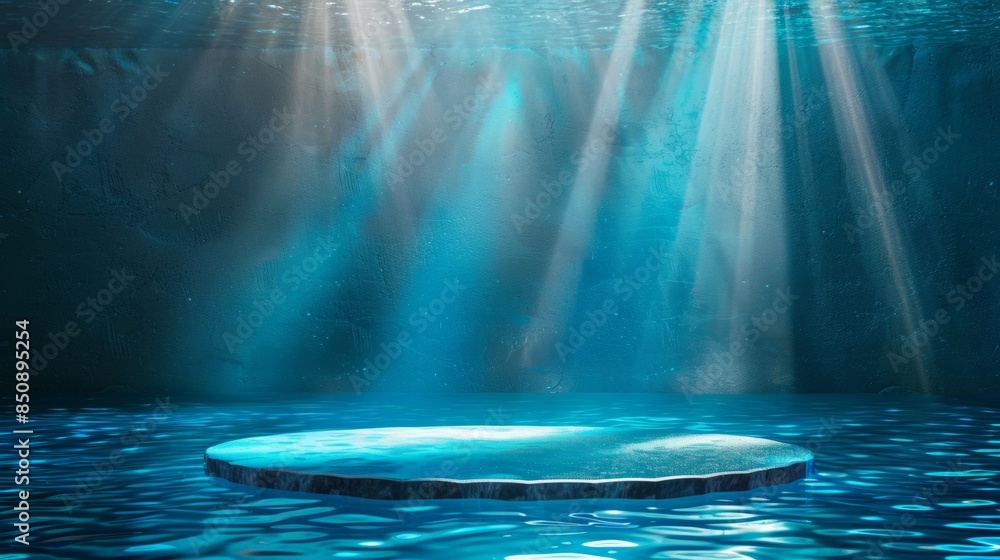 Podium water light blue color background product platform abstract ...