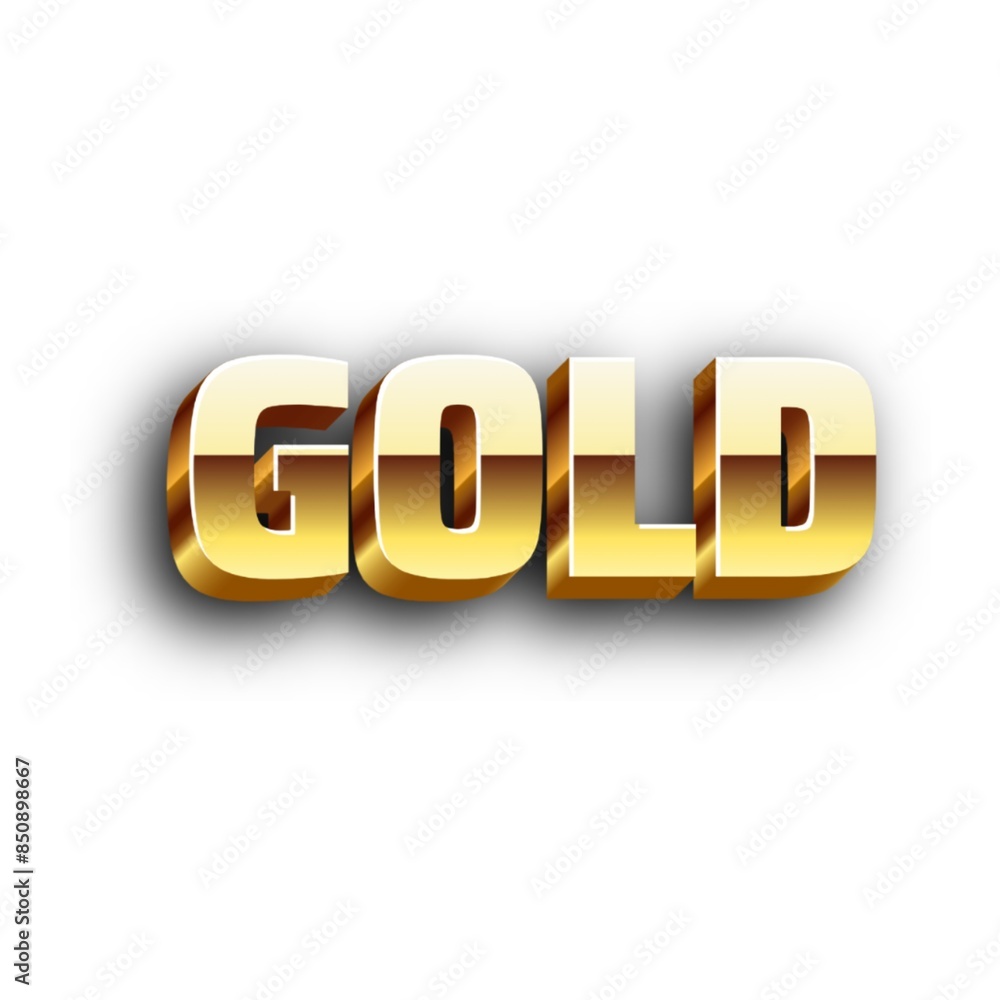 3D Gold text poster art Stock Illustration | Adobe Stock