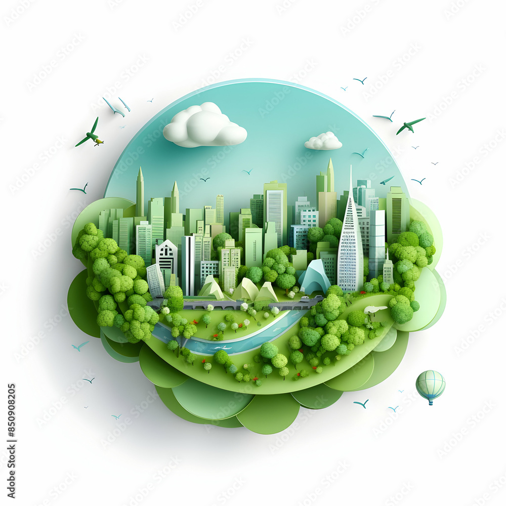 World Environment Day, Save the Planet concept. Earth Day. Floating ...