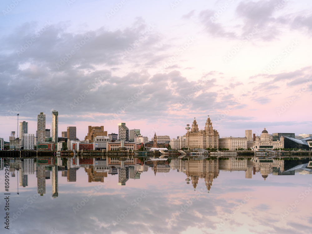 Liverpool, UK, June 2024: Liverpools historic Pier head waterfront ...