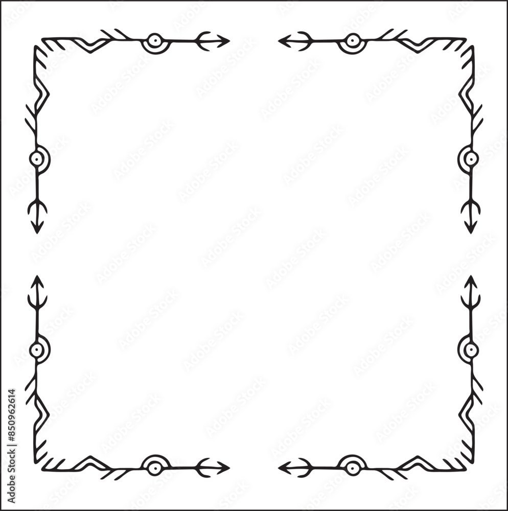 Image vectorielle Stock Elegant black and white ornamental frame with ...