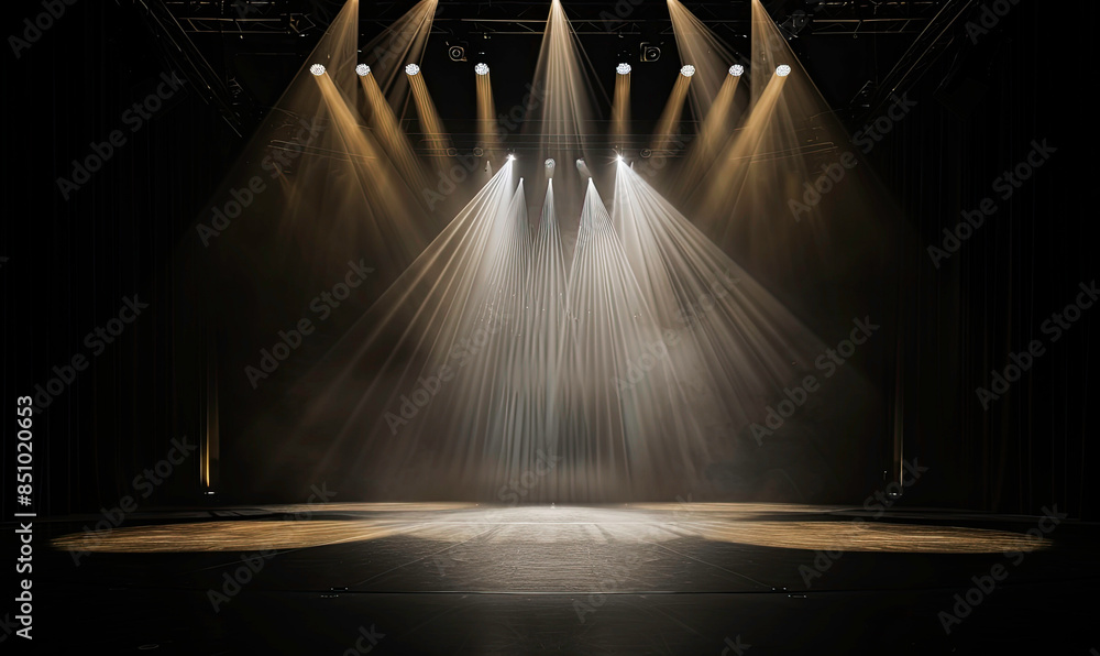 Artistic performances stage light background with spotlight illuminated ...