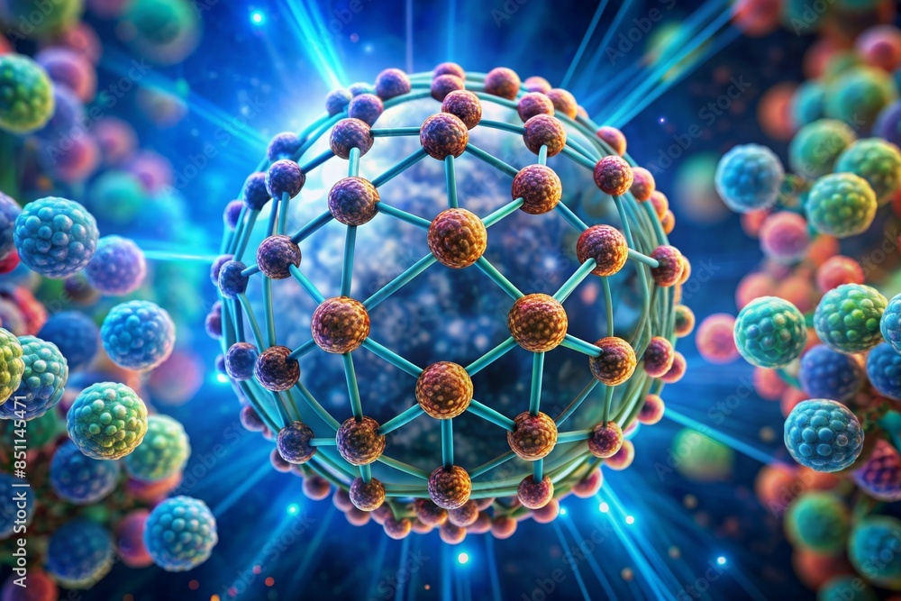 Nano particle molecule. Nano medicine and nanotechnology biotechnology ...