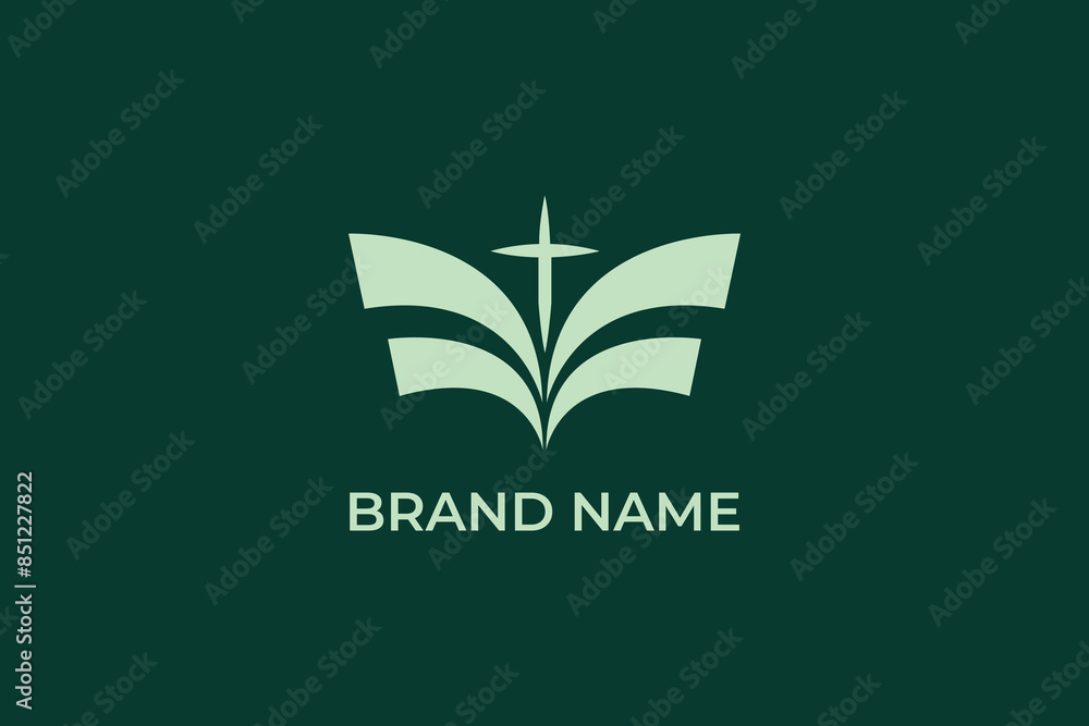 Стоковое векторное изображение «illustration of an background with leaves, Christian hope ...