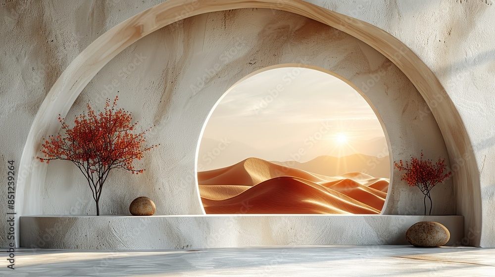 Subdued earth tones provide a natural and organic backdrop for product ...