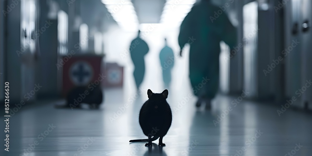 Bold vermin silhouettes with iconic extermination symbols create ...