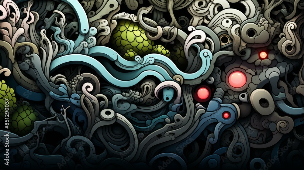 Detailed Zentangle illustrations with intricate textures and dynamic ...