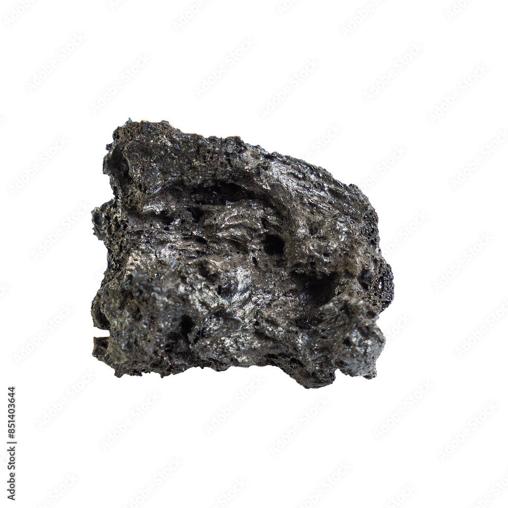 Volcanic rock, cooled magma, basalt, from the Tajogaite volcano on La ...