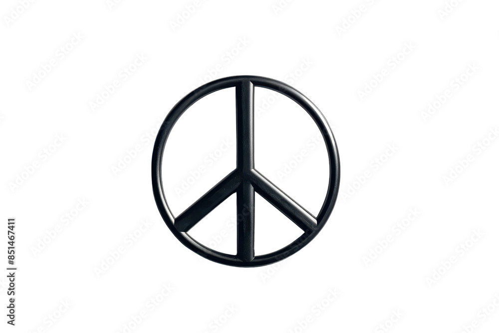 High-resolution image of a black peace symbol on a transparent ...