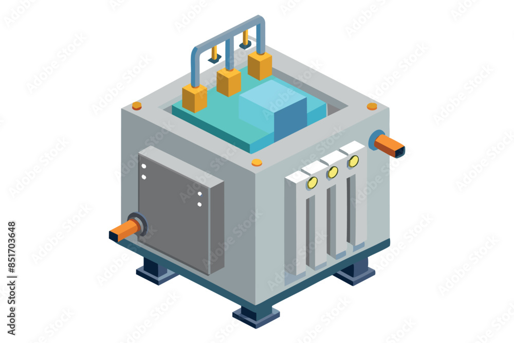 Vector de Stock electrical substation. High-voltage insulators ...