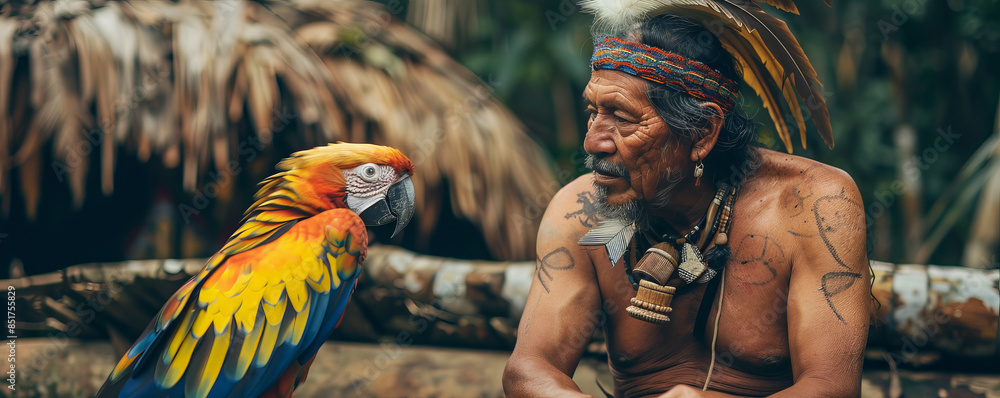 An artist sketching portraits of indigenous people in a remote village ...