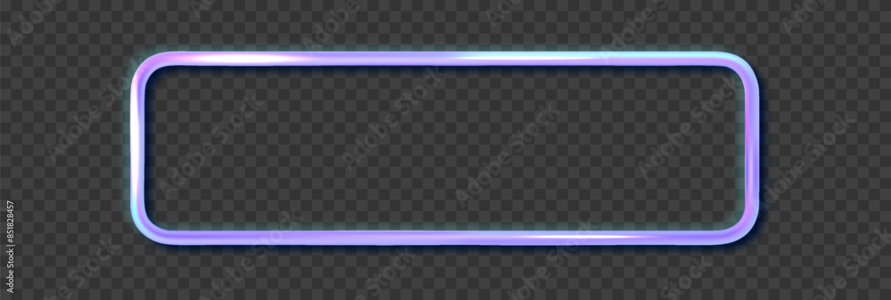 Rectangular Crystal Refraction Border. Holographic Reflections Frame ...