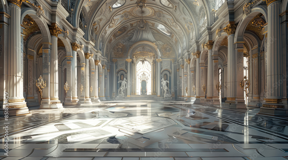 Fantasy story background, alchemy room, single building design ...