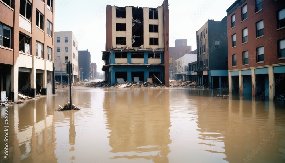 A striking AI-generated image depicting the devastating effects of ...