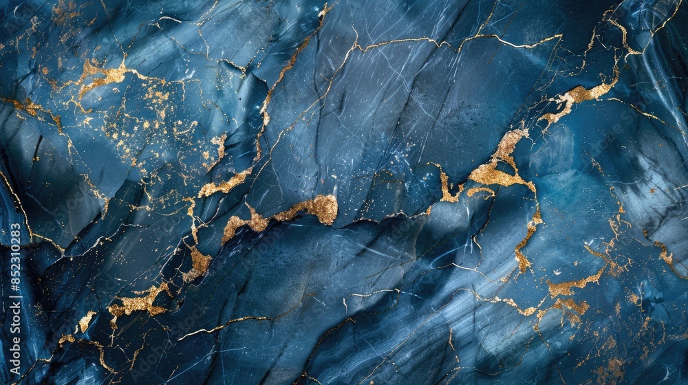 High Resolution Blue Marble Texture Background with Golden Veins Close ...
