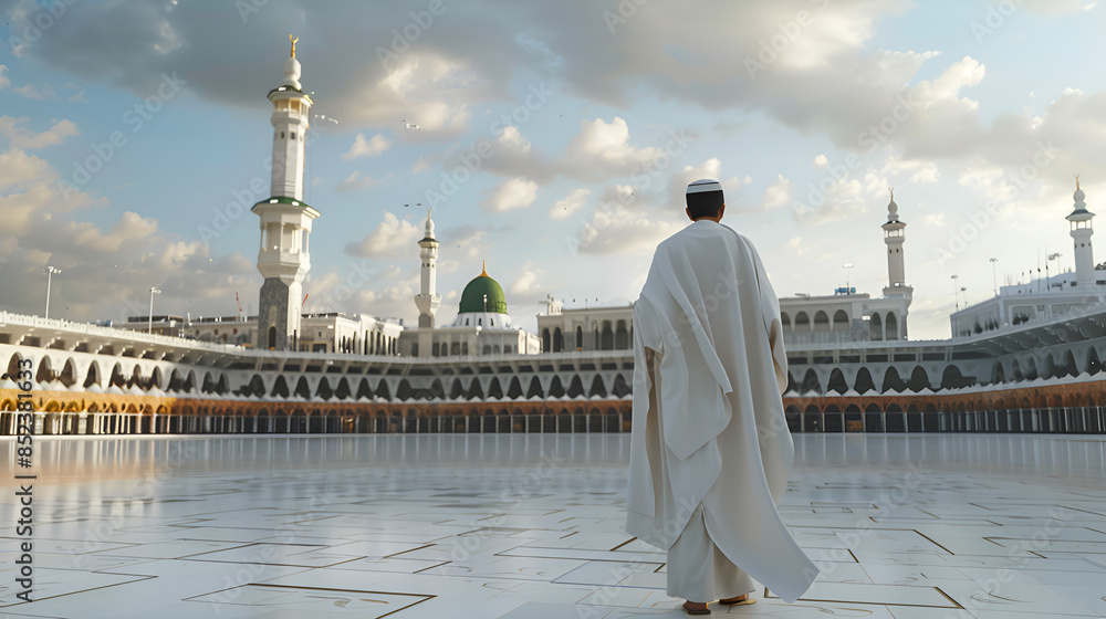 Zdjęcie bez tantiem: Holy Mosque kaaba hajj piglrimage Makkah for Edi ...