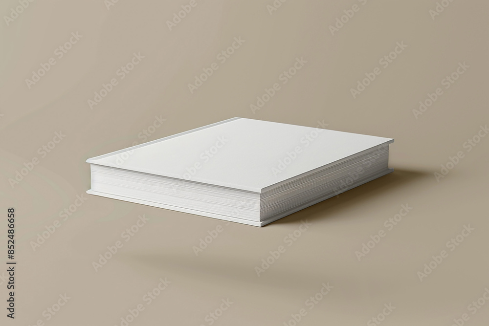 Isolated white book mockup hovering on a neutral background, perfect ...